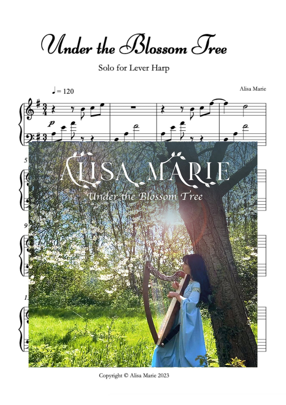 Under the Blossom Tree - Harp sheet music – Alisa Marie